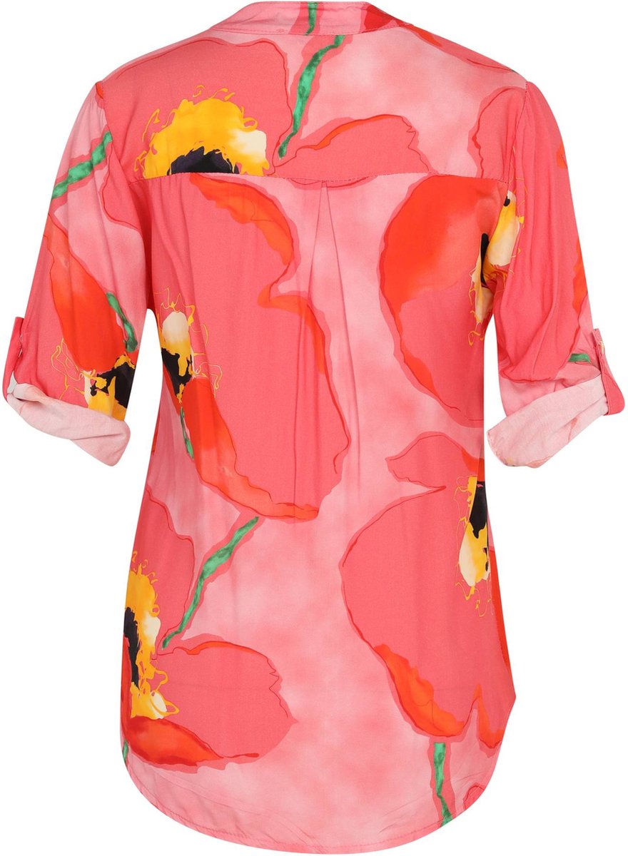 Cassis Lange tuniek in viscose bedrukt met grote bloemen | bol.com