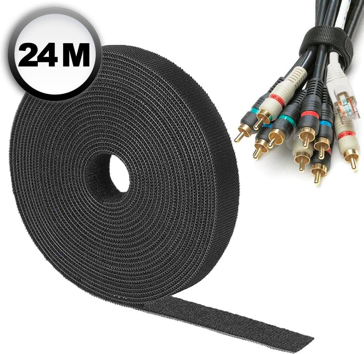 AWEMOZ Velcro Kabelbinders 24 Meter Lang - Kabelsbinders Klittenband ...