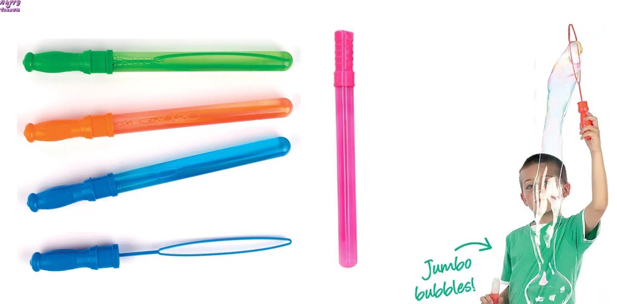 Happy Trendz® 4 x Stick staaf 4x Strand Buiten Bellenblaas XXL 27 CM ...