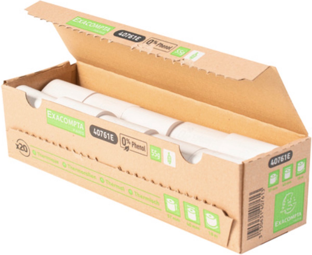 Exacompta - Rouleau pour tickets terminaux bancaires 57x40mm - 18m - 1 ...