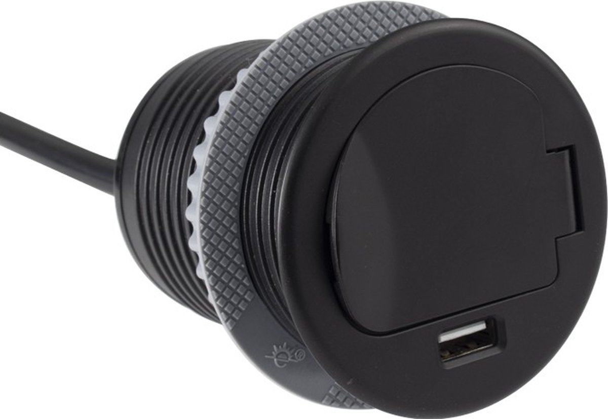 inbouw Stekkerdoos met USB - Pop up stekkerblok met 1 stopcontact en 1 ...