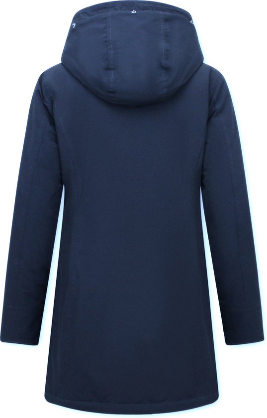 Vrouwen Winterjas Parka - Blauw | bol.com