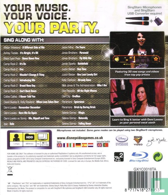 Disney Sing It Party Hits PS3 | Games | bol