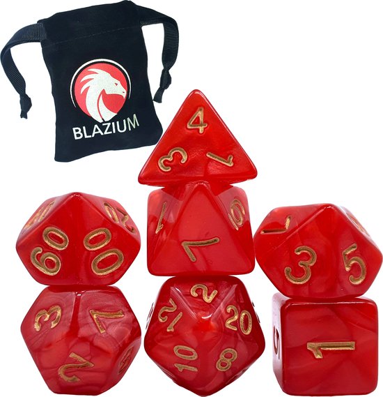 Blazium - Pearl Series - Ruby Reef Red - Incl. velvet bewaarzakje - DnD ...