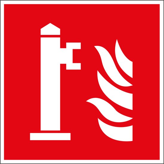 Brandkraan sticker 50 x 50 mm - 10 stuks per kaart | bol