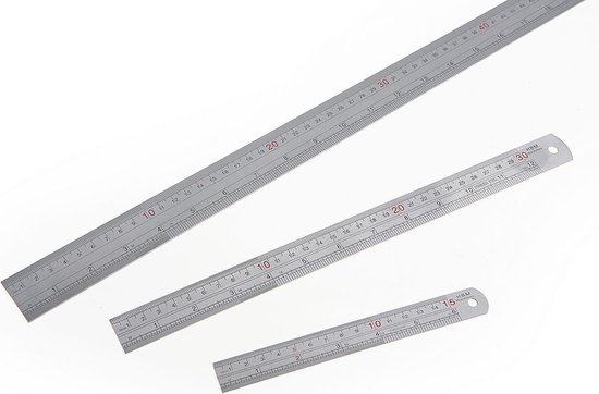 HBM 1000 mm RVS Liniaal - Meetlat | bol