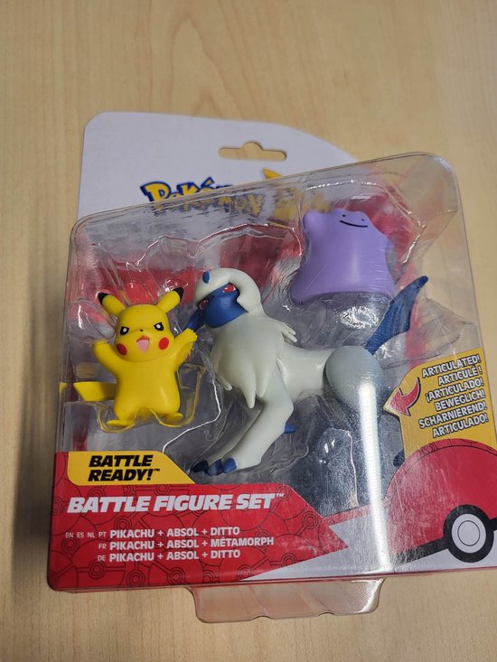 Pokémon - Select Battle Figures Pikachu, Ditto, Absol 7,5 cm | bol.com