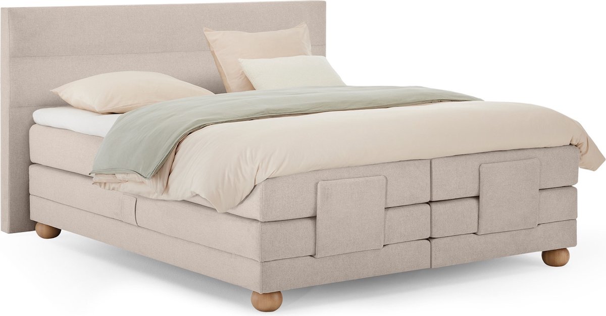 Karlsson Boxspring Solid Lina verstelbaar met gestoffeerd matras - 180 ...