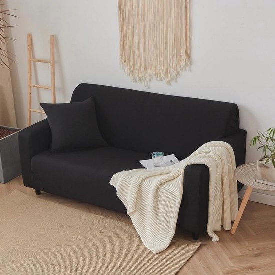 RAYMIE Bankhoes Zwart | 2-Zits (140-180cm) Meubelhoes | Zetelbeschermer ...