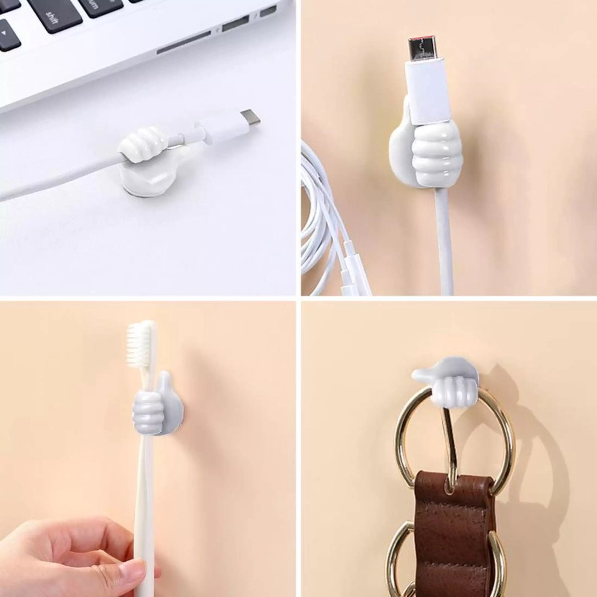 Kabel Organiser Duim - Organizer - Houder - Multifunctioneel - 4 Stuks ...