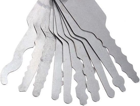 DANIU 10 stks Jiggler Keys Lock Pick Voor Dubbelzijdig Lock Lock Picks ...