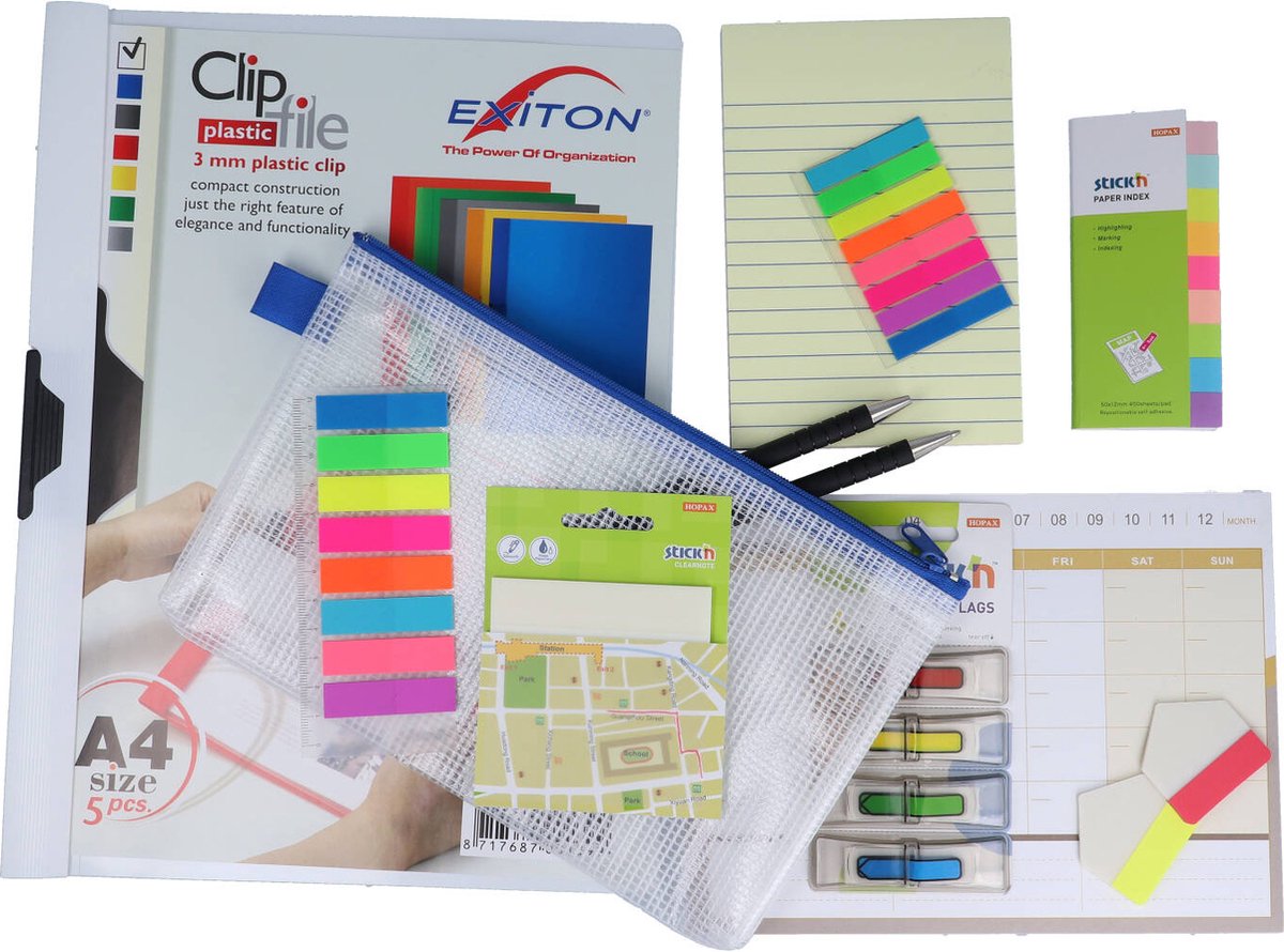 Exiton Schoolpakket - leren leren - Back to school - sticky notes ...