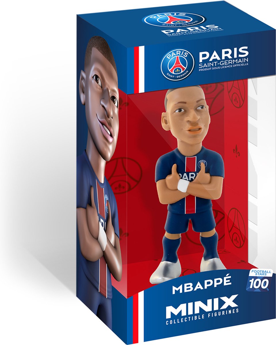 Minix - Voetbal - PSG - Kylian Mbappé "007" - Figuur 12cm | bol.com