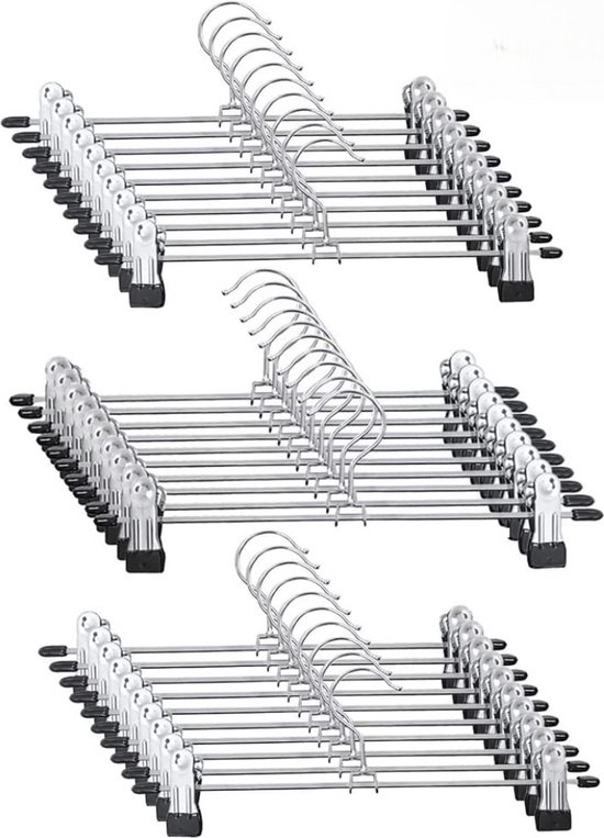 TopHangers [Set van 30] - Stevige metalen knijperhangers met ...