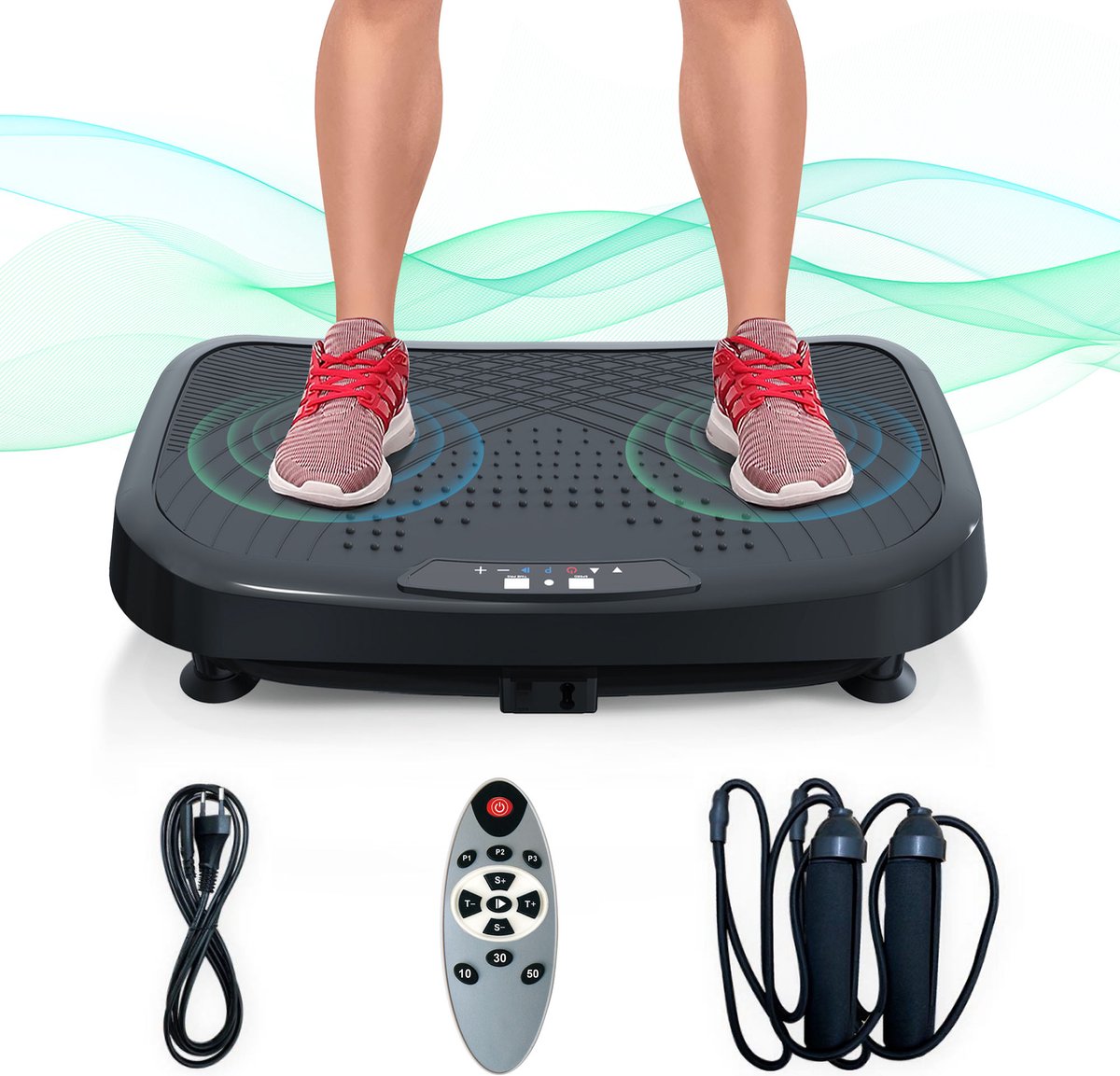 Merax 2D Trilplaat Fitness - Vibratieplaat met LCD-display - 3 ...