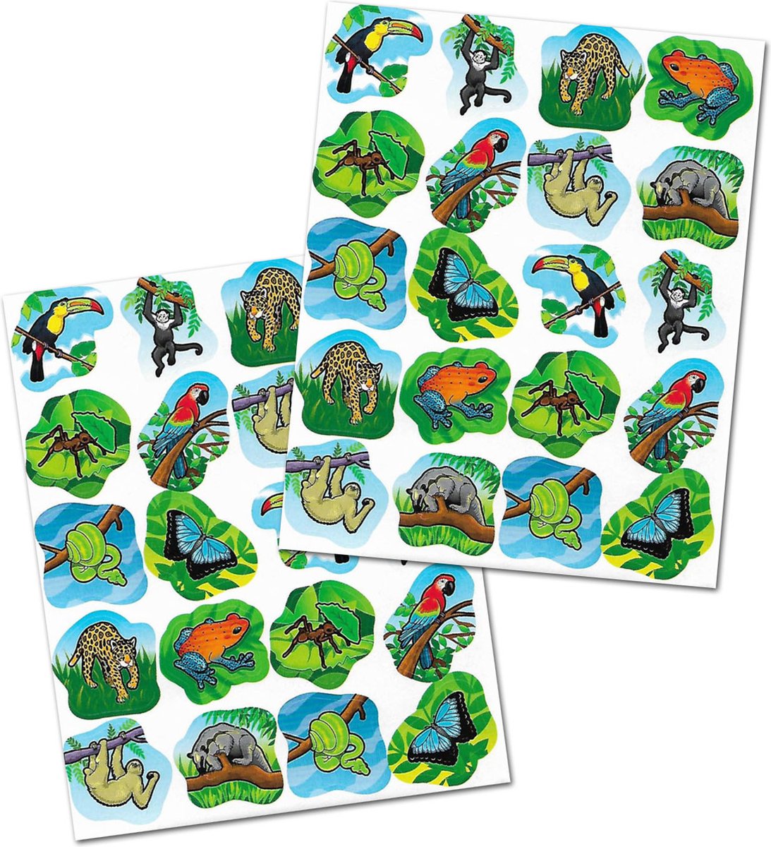 Stickervellen Jungle - Stickers Jungle - Stickervellen Kind - Stickers ...