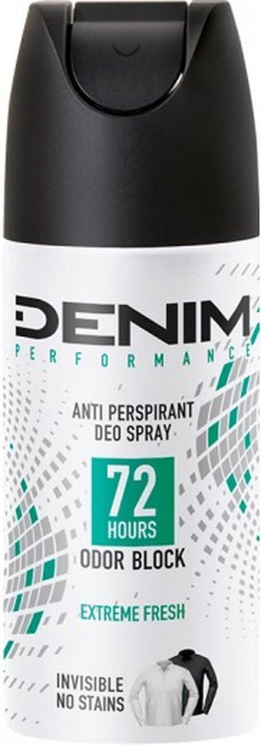 Denim - Deodorant - Spray - Invisible - Extreme Fresh - 150ml | bol