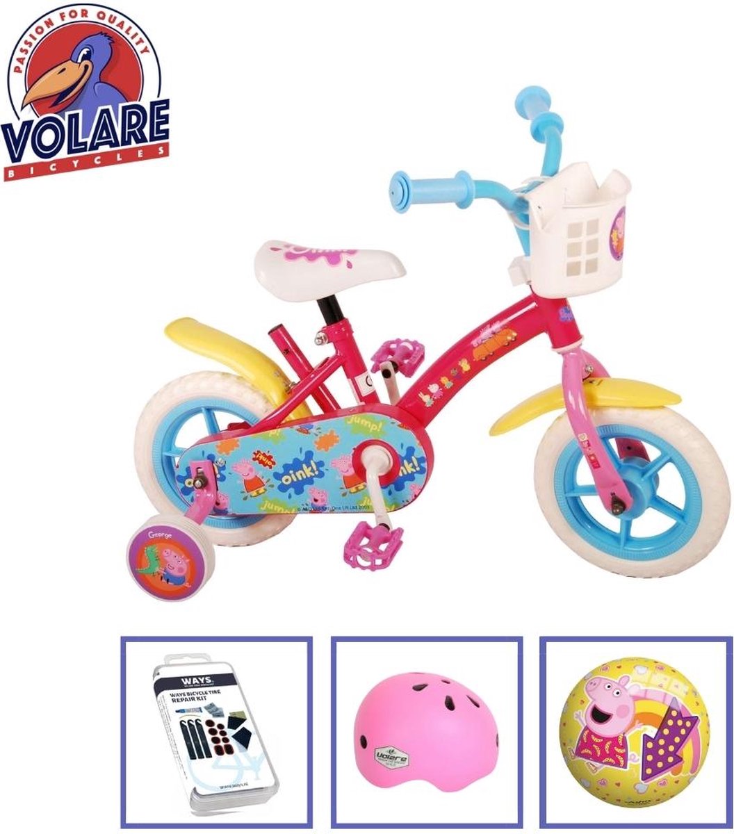 Volare Kinderfiets Peppa Pig - 12 inch - Roze - Met fietshelm ...