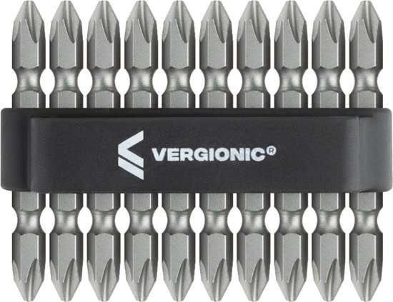 Dubbelzijdige bitset - PH2 - CrV staal - 10 stuks | bol