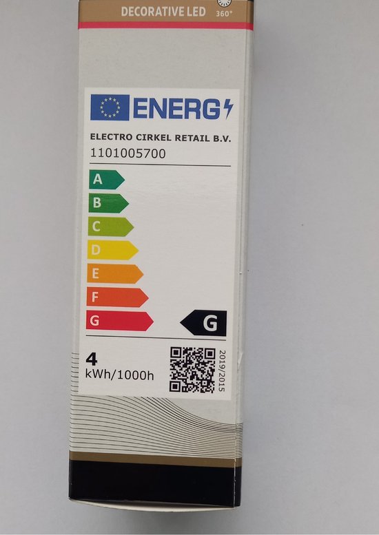 2 stuks Calex Led kaarslamp Tip - 3,5W (25W) E14 - Gold - Goud - Dimbaar met Led dimmer | bol