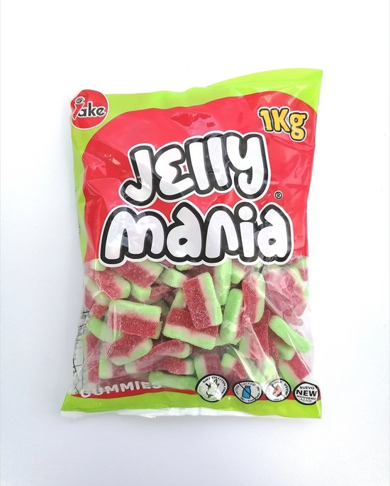 Watermeloen snoep - Jake Sour Watermelons 1kg | bol