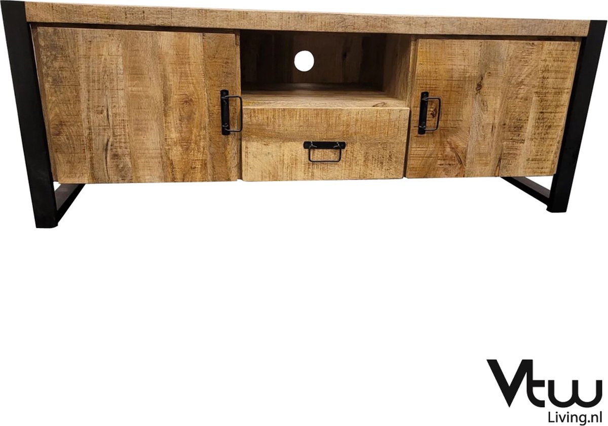 Vtw Living - TV-Meubel - TV-Kast - Mangohout - Kast - 150 cm | bol.com