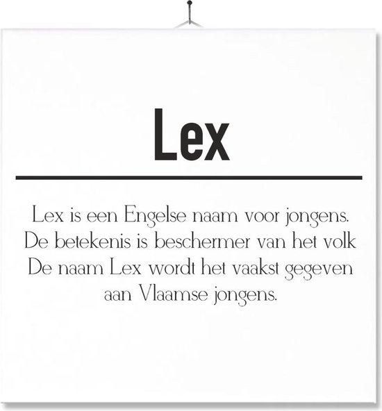 Tegel Met Opdruk | Betekenis | Kado | Cadeau | Met Naam - Lex | bol