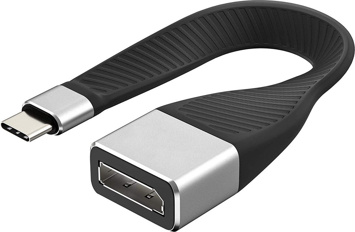 NÖRDIC USBC-N1204 - Platte USB-C naar DisplayPort kabel - 4K60Hz - 21 ...