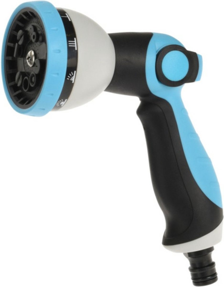 Pro Garden Tuinslang water geven sproeikop - zwart/blauw - 10 functies ...