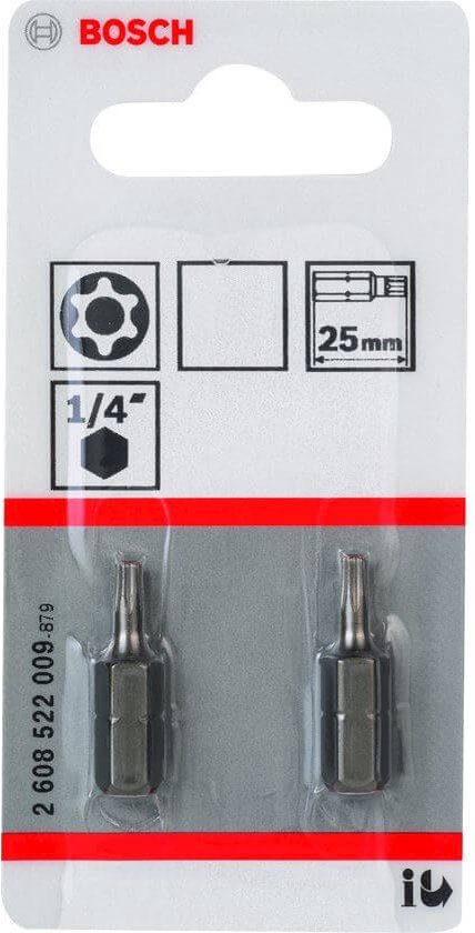 Bosch T20H Security Torx Bit - Extra hard - 25mm - T20H | bol