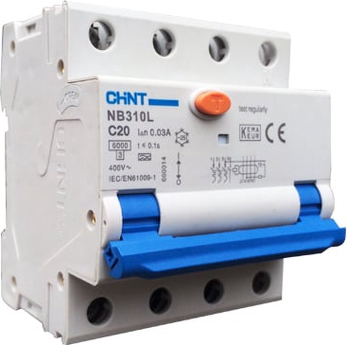 Chint Hoogwaardige 3-fasen NB310L Aardlekautomaat (16A) | bol.com