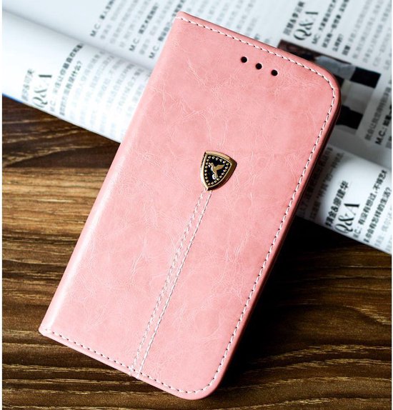 Apple iPhone 5(S) / SE Luxe Portemonnee Hoesje Roze | bol.com