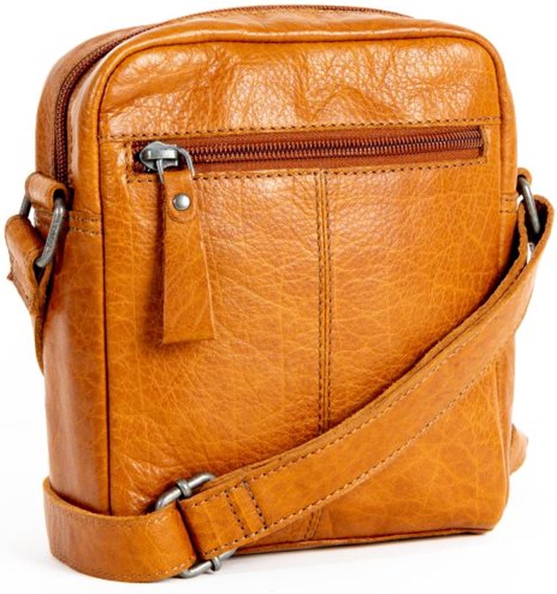 Bag2Bag Stoere Lederen Schoudertas Tunes Porto Cognac | bol.com