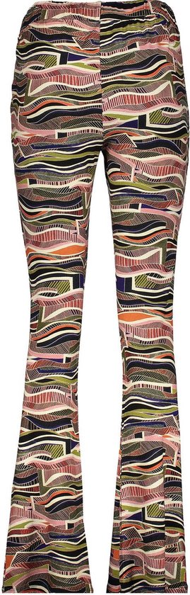 Geisha Broek Flared Legging Allover Print 31068 60 Amber Army/black ...