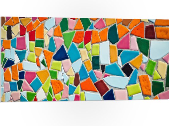 PVC Schuimplaat - Mozaïek van Verschillende Kleuren - 100x50 cm Foto op ...