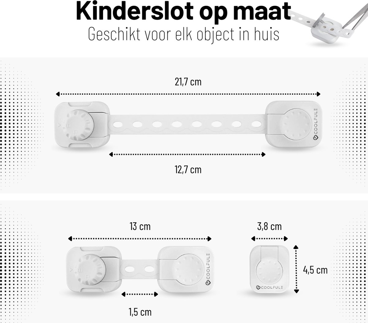 CoolFule® Kinderslot Kastjes - Kast- & Ladebeveiliging - Wit - 6 Stuks ...
