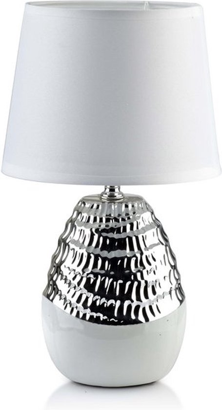 Luna Crown Tafellamp Zilver - Bureaulamp - Interieurlamp - Lamp voor ...