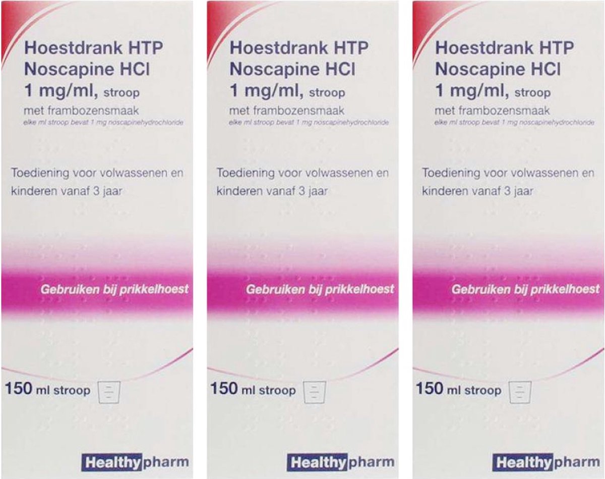 Healthypharm Noscapine Hoestdrank - 3 x 150 ml | bol