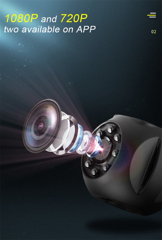 Narvie Mini Camera 1080p - Spy Camera Wifi met App - Verborgen Camera ...