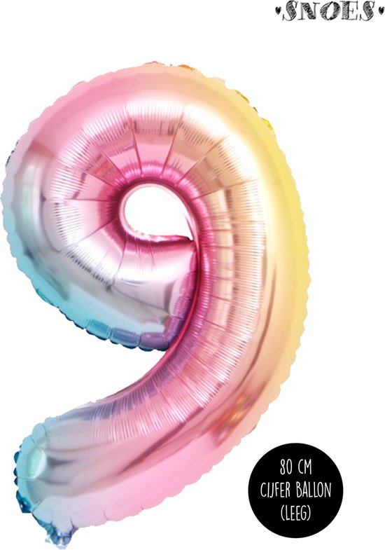 Ballon Chiffre 9 Ans Snoes Unicorn Licorne Couleurs Arc En Ciel