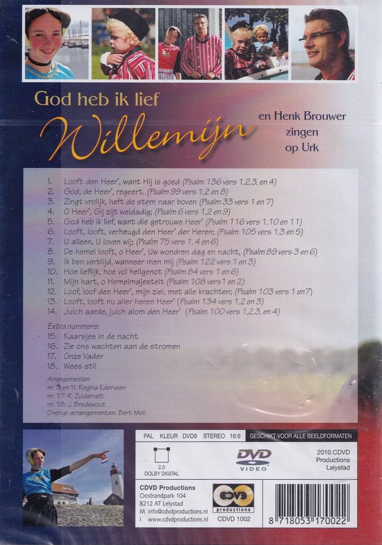 God heb ik lief DVD - Willemijn en Henk Brouwer zingen op Urk dvd+cd ...