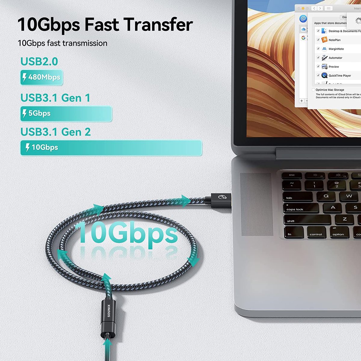 Sounix USB C naar USB Adapter 3.1 - 10Gbps - USB-C naar USB convertor - USB 3.1 Gen2 -... | bol.com