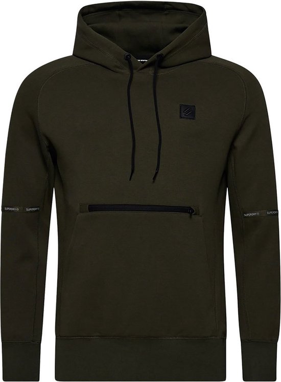 SUPERDRY Code Tech Capuchon Heren - Dark Moss - S | bol.com