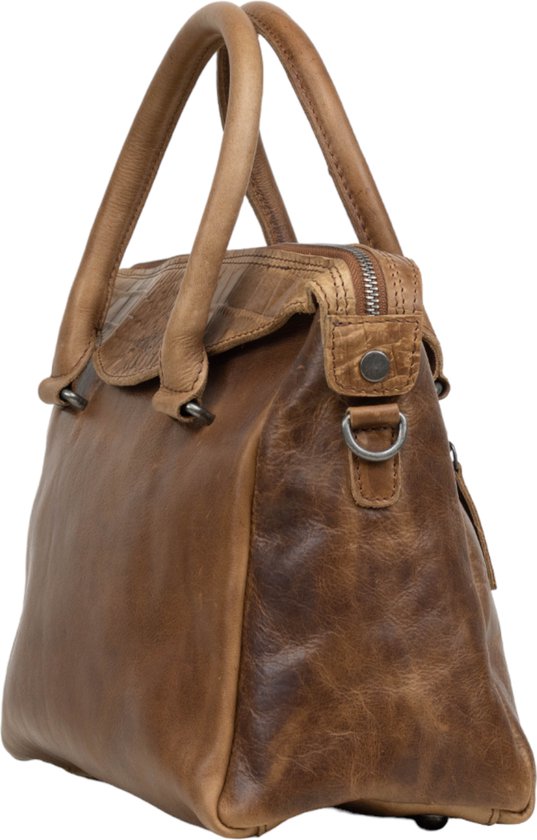 DSTRCT Raider Road Handtas Leer Cognac | bol.com