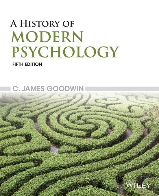 History Of Modern Psychology 5Th E, CJ Goodwin | 9781118833759 | Boeken ...