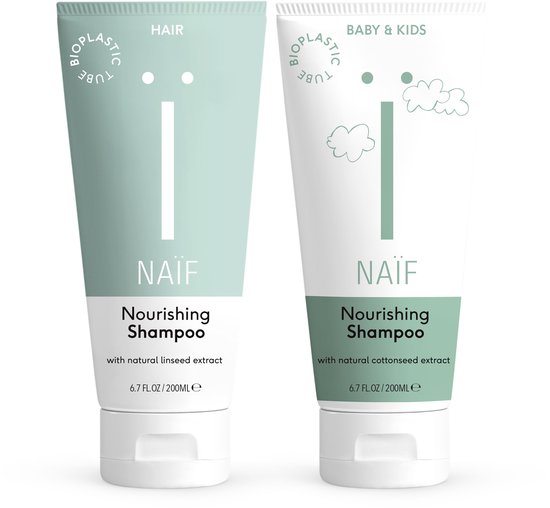 Naïf - Shampoo duo - Familie haar combinatie - 2 x 200ml - met ...