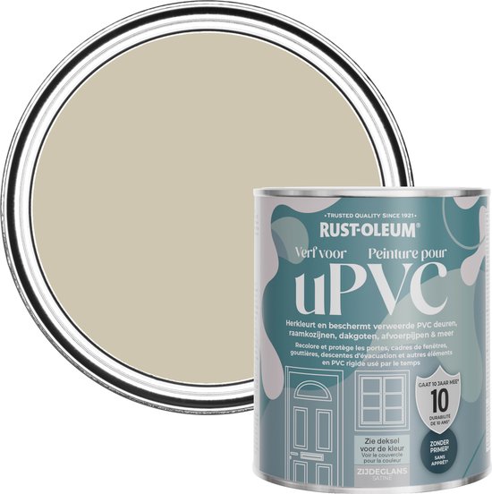Rust-Oleum Beige Zijdeglans Verf voor PVC - Zilversalie 750 ml | bol