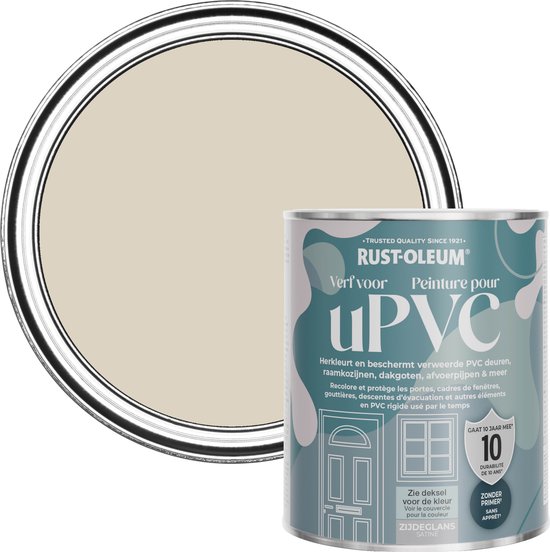 Rust-Oleum Lichtbruin Zijdeglans Verf voor PVC - Jute 750 ml | bol