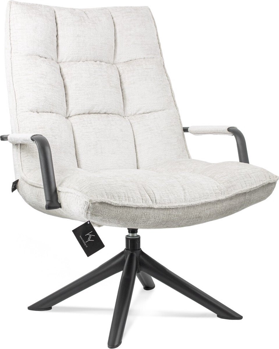 Draaifauteuil Hidde met armleuning naturel | bol
