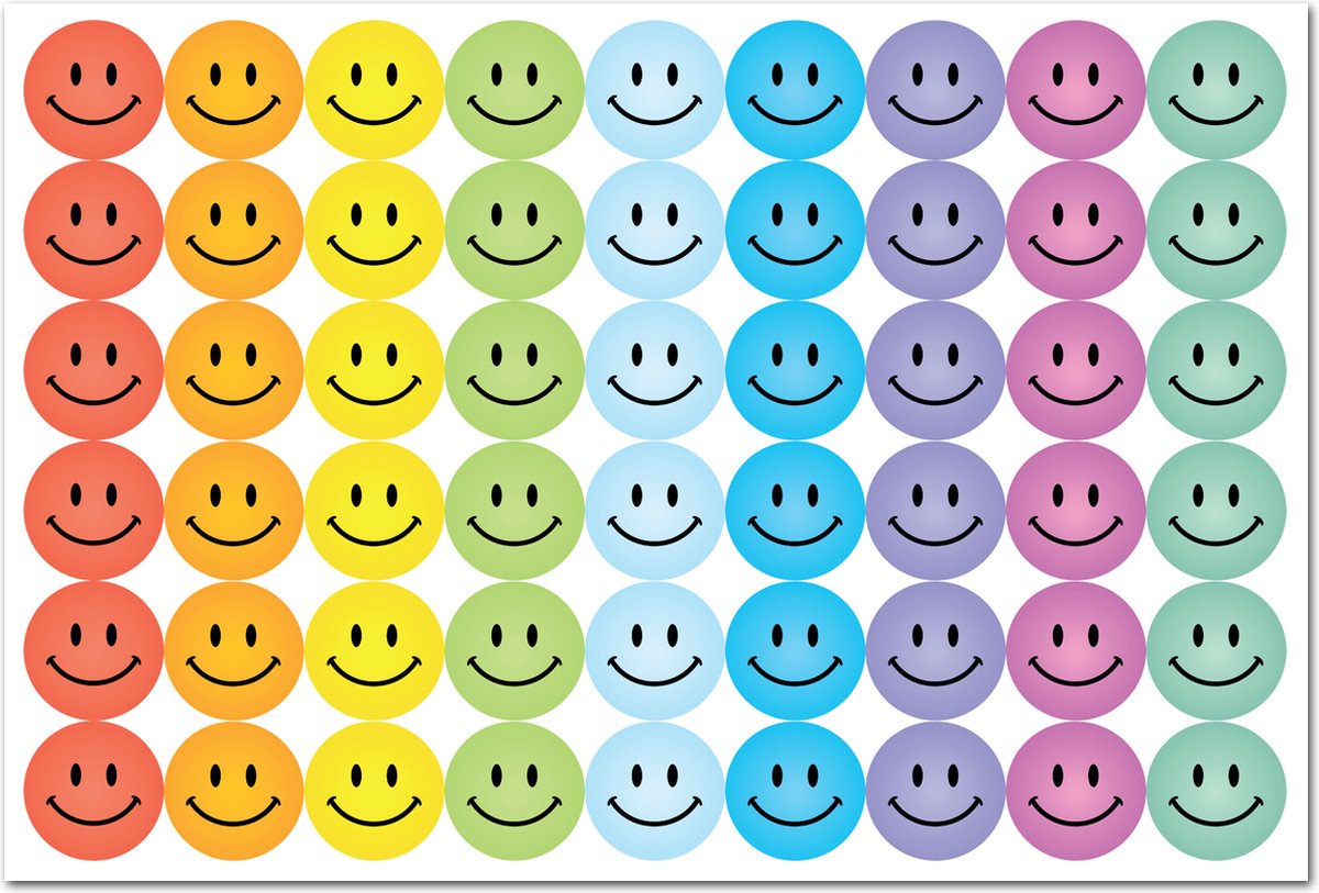 Beloningsstickers Pastel Smileys - Stickervellen - Belonen met Smiley ...